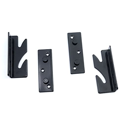 T Tulead Bed Rail Brackets Cold-Rolled Steel Bed Rail Fittings Bed Frame Connectors 3.3-Inch Bed Rail Hooks,with Screws
