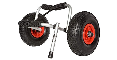 Pelican - Universal Canoe, Kayak & Stand Up Paddle SUP Cart Carrier - Fold Together Trolley with Wide Removable Inflatable Tires