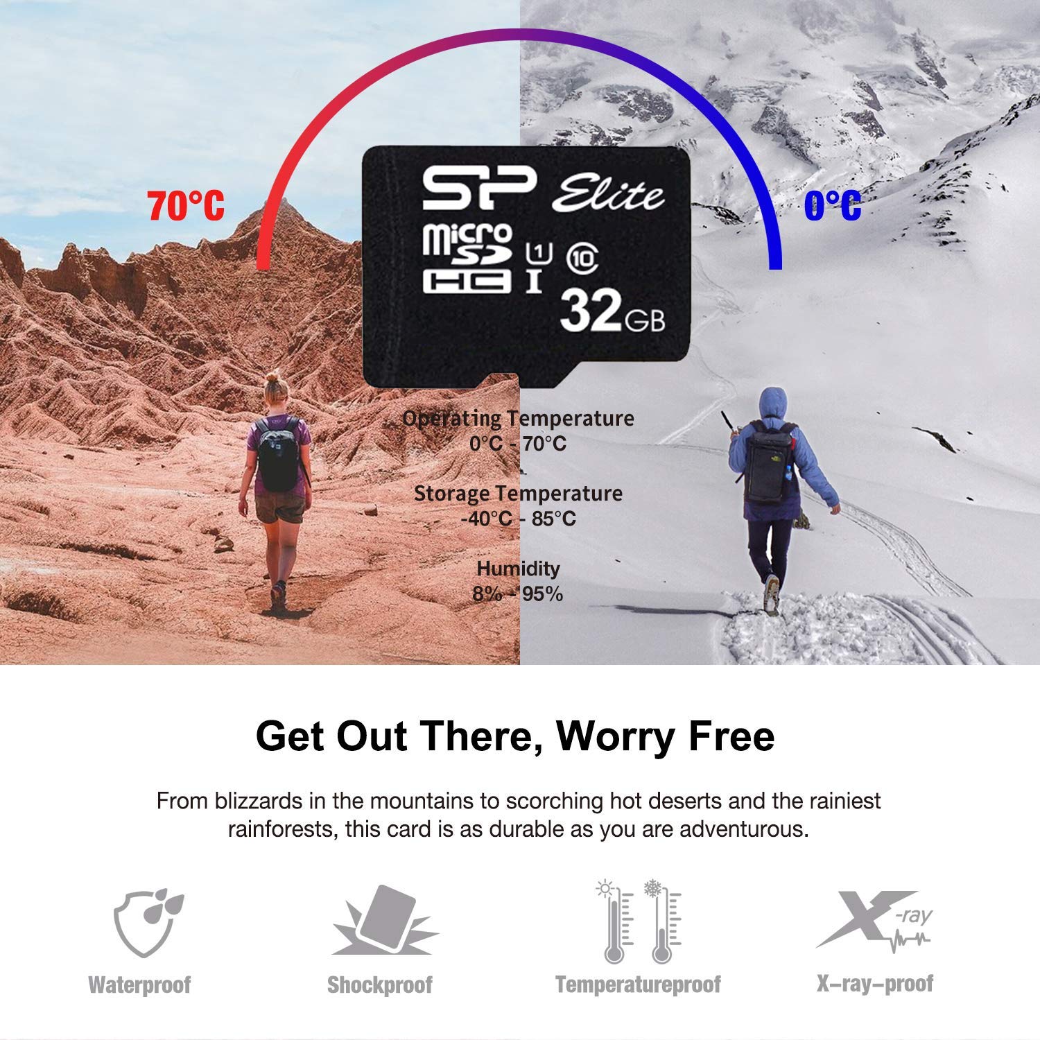 Silicon Power Elite 32GB microSDHC 2-Pack MicroSD Memory Card with Adapter