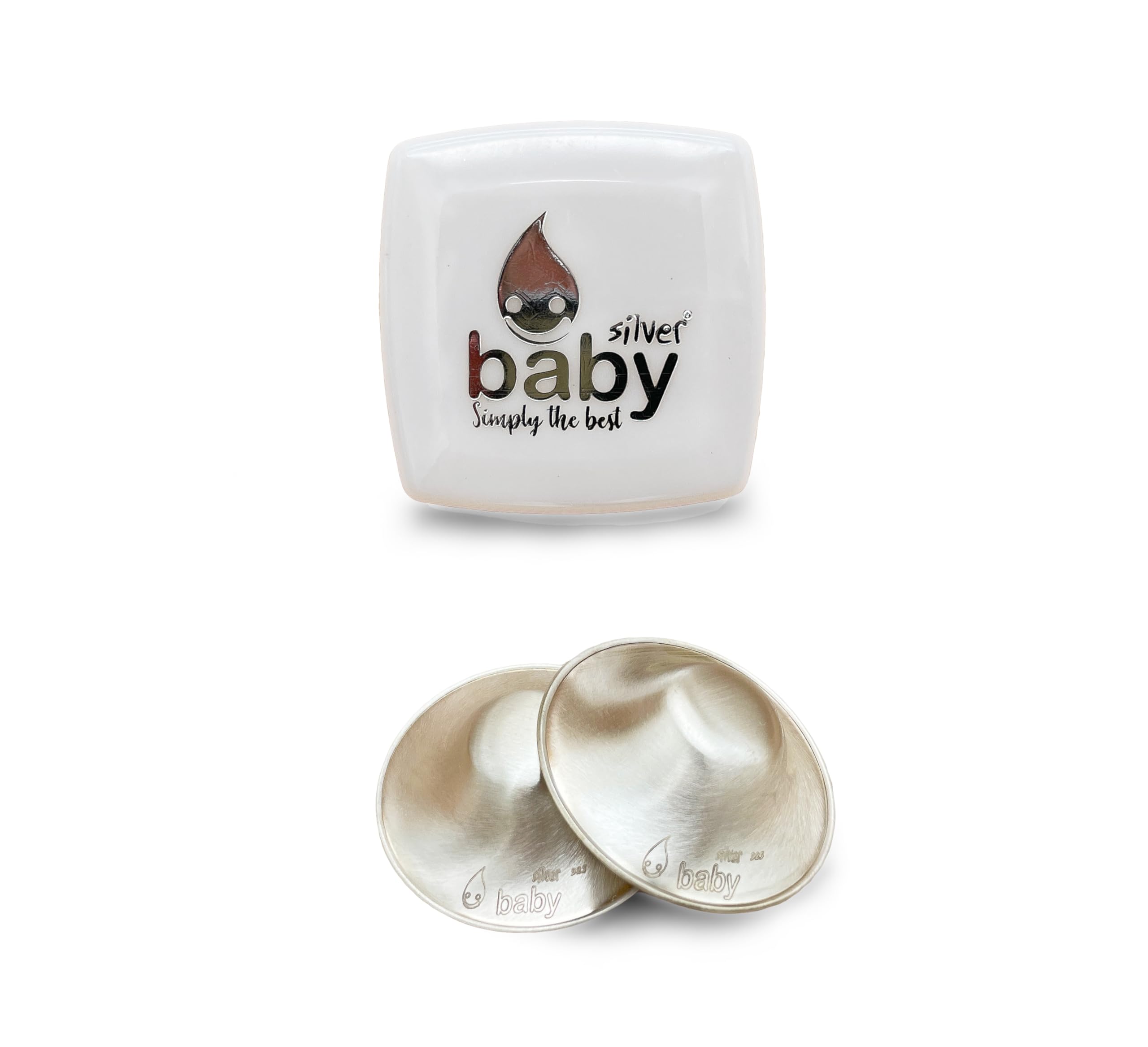 SILVERBABY Silver Nursing Cups, Silver Cups, Nipple Shields for Nursing Newborn, Nipple Guards, Nipple Covers Breastfeeding, Nipple Covers Breastfeeding, 925 Silver