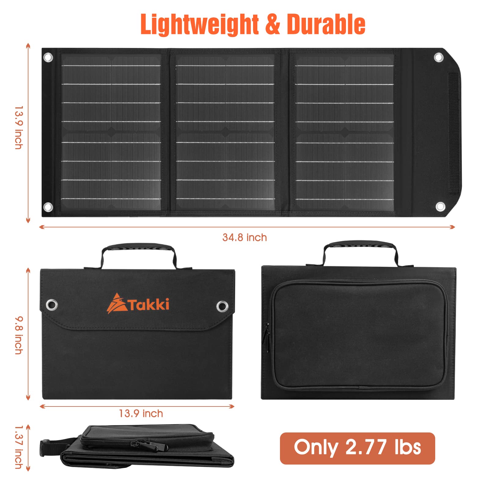 Takki 111Wh Portable Power Station with 30W Solar Panel included for Camping Outdoor Emergency Backup Supply