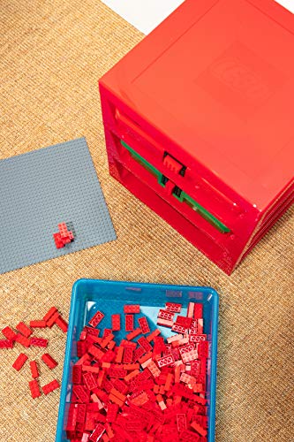 Room Copenhagen LEGO 3-Drawer Storage Rack System, 13-2/3 x 12-3/4 x 15 In, Blue
