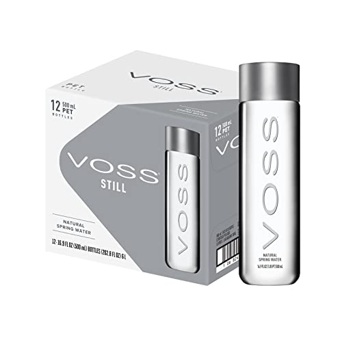 VOSS Premium Still Bottled Natural Water - BPA-Free - High Grade PET - Recyclable Plastic Water Bottles - Pure Drinking Water with Unique & Iconic Bottle Design - 12 Pack