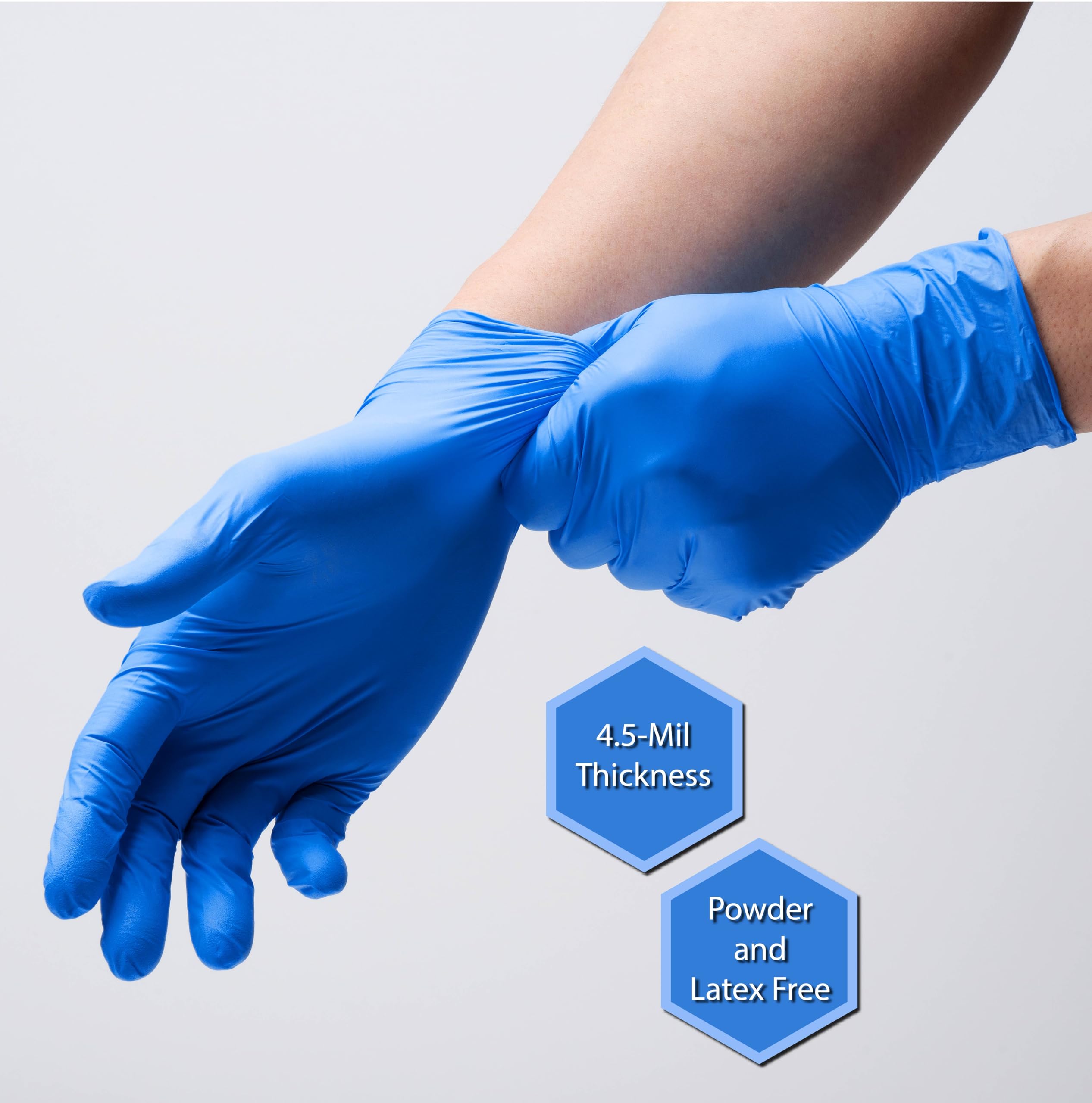 STRONG 'n FLEX Box of Medium Nitrile Exam Gloves, 100 ambidextrous gloves