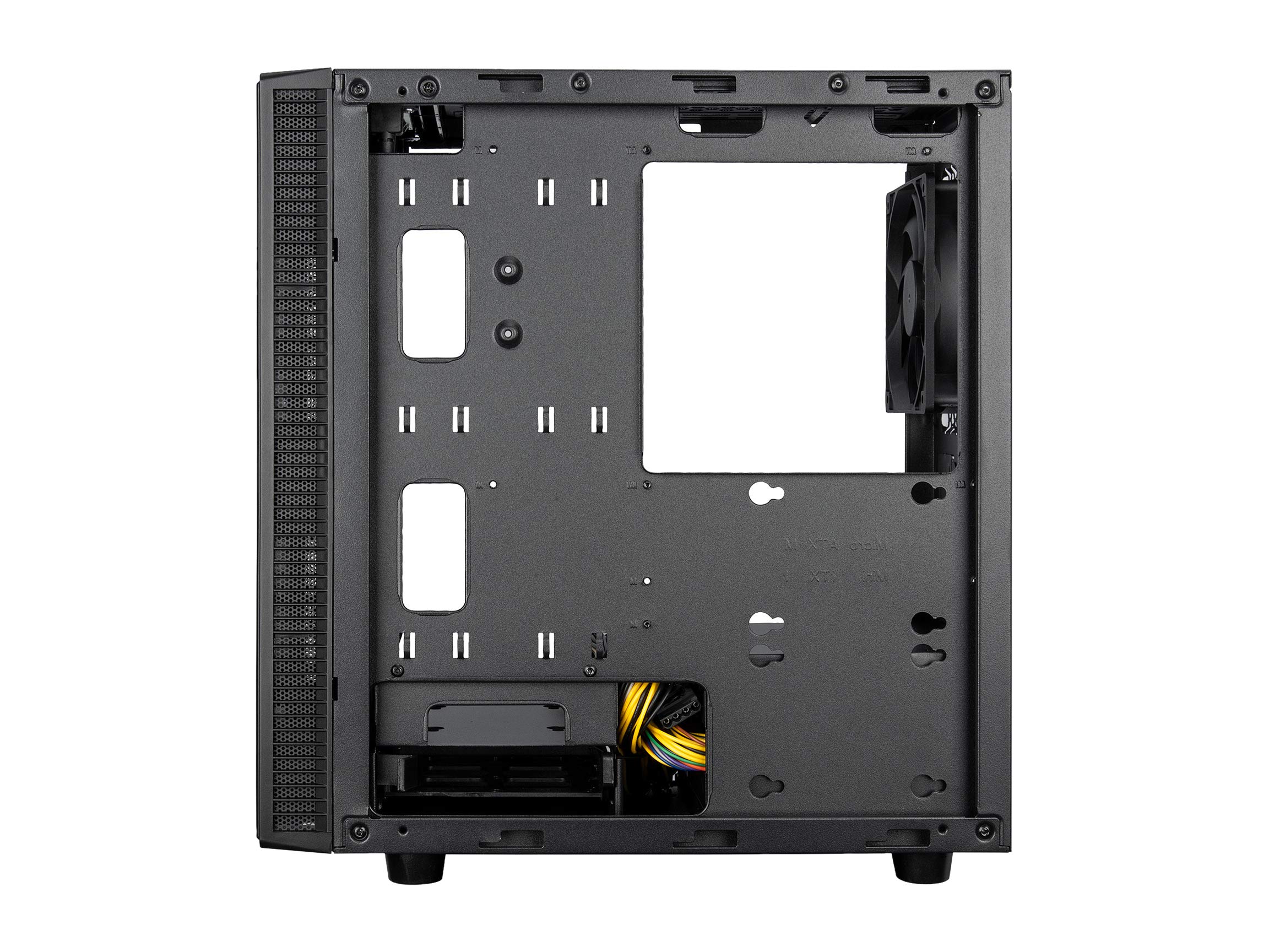 Rosewill FBM-X2-400 Micro ATX Mini Tower Computer Case with 400W PSU Included, Sleek and Simple Quiet Style Gaming Desktop PC, 240mm AIO Support, Top I/O USB 3.0