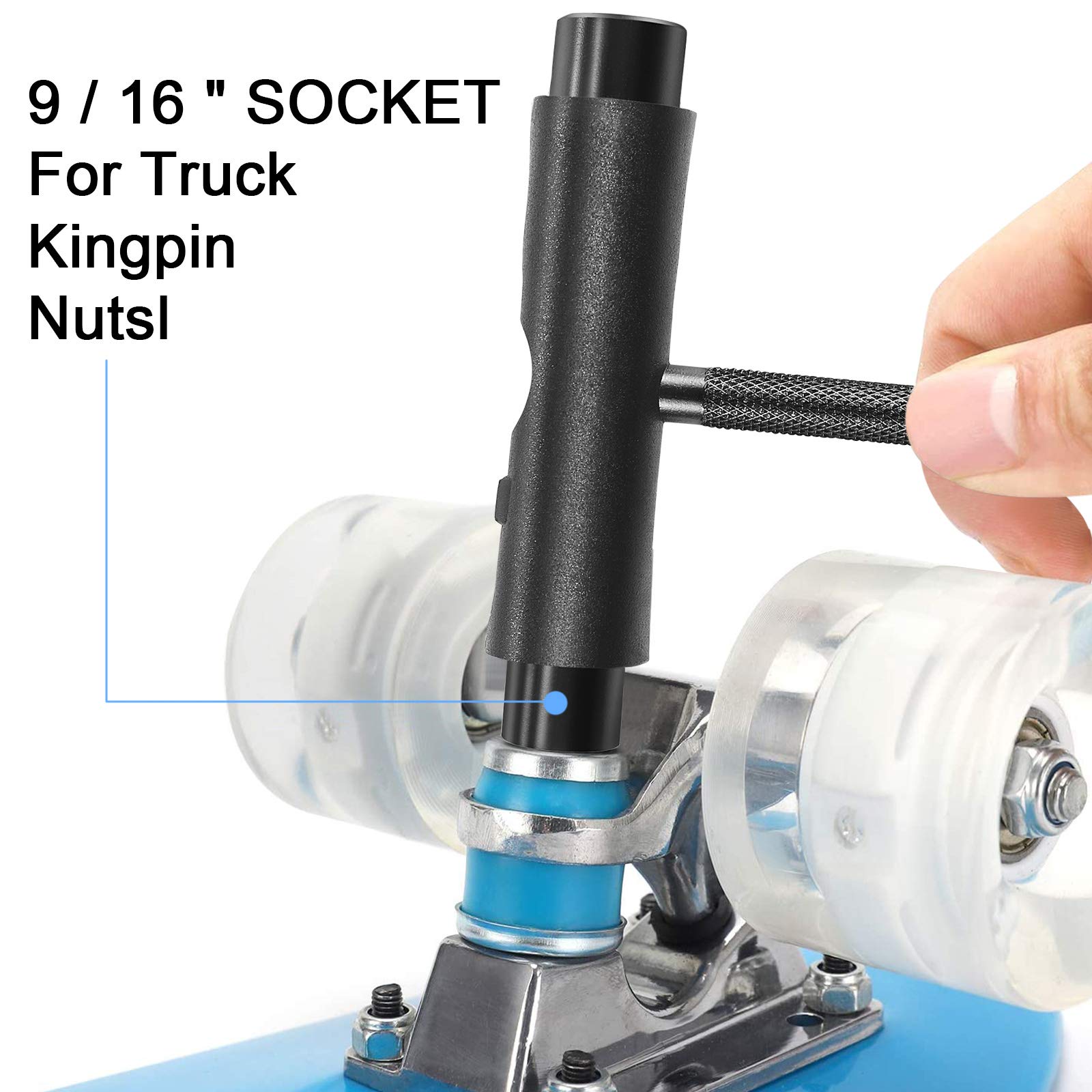 Skateboard Tool, T Skate Tool and Allen Key with Skateboard handware Accessories, Universal for Longboard Skateboard and More