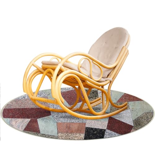 Round Chair Mat for Hard Floors Marble Chair Rugs Floor Protectors Abstract Luxury Art Office Home Floor Protector mat Chairmats 4 FT