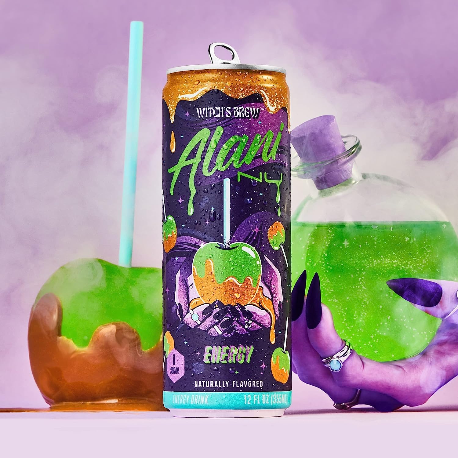 Sugar-Free Energy Drink- Alani Nu - Witch's Brew & Berry Pop Combo Pack - 6 12oz Cans Each (12 Pack)