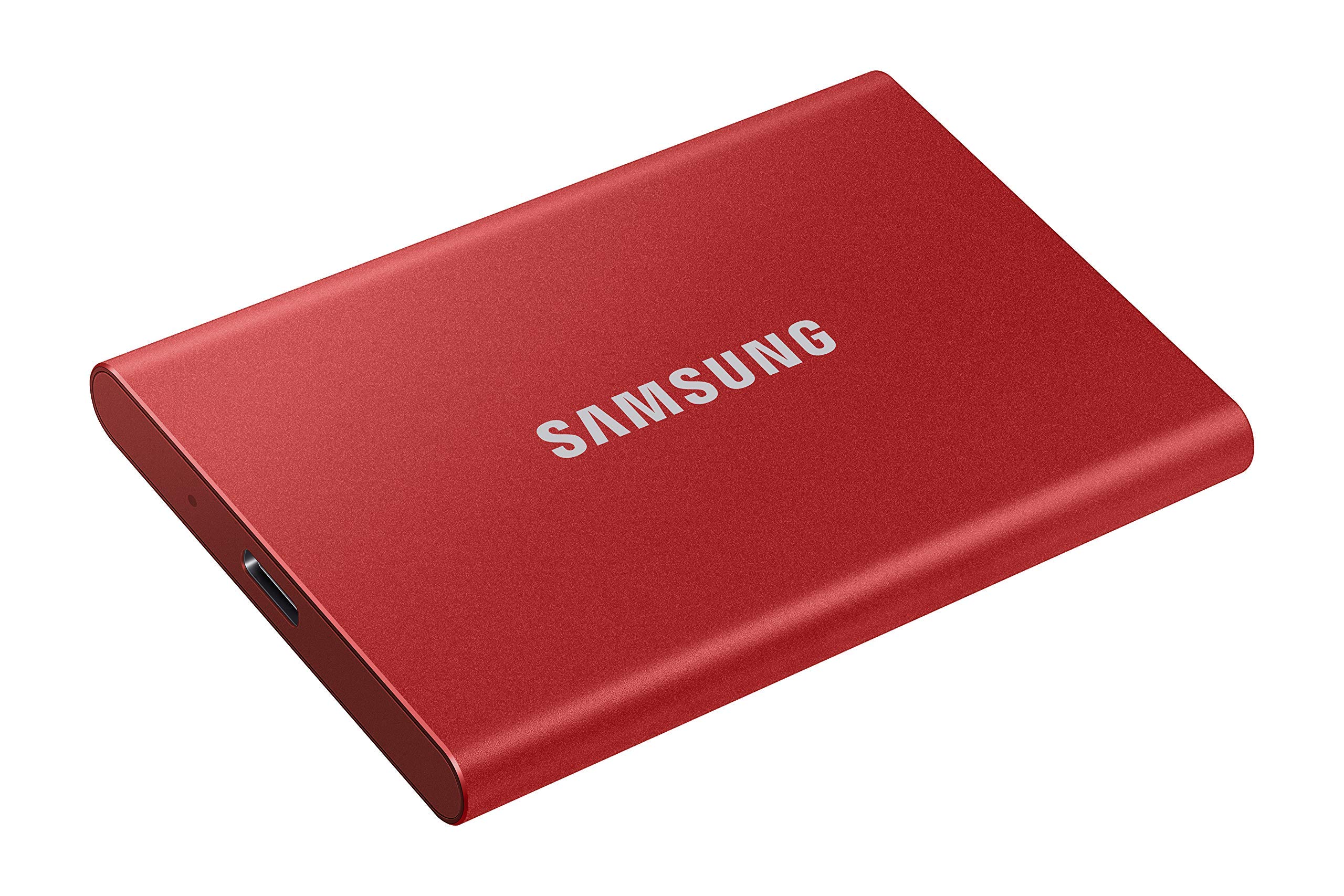 Samsung Portable SSD T7 500GB USB 3.2 External Solid State Drive Red (MU-PC500R) (Renewed)