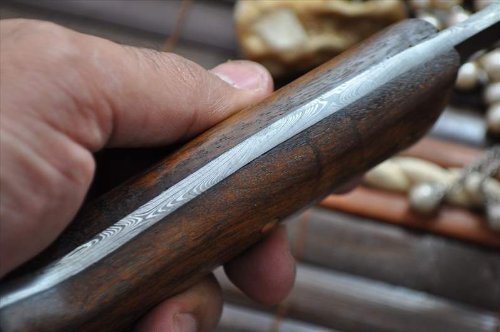 Perkin Knives - Handmade Damascus Hunting Knife Full Tang - Jungle Knife