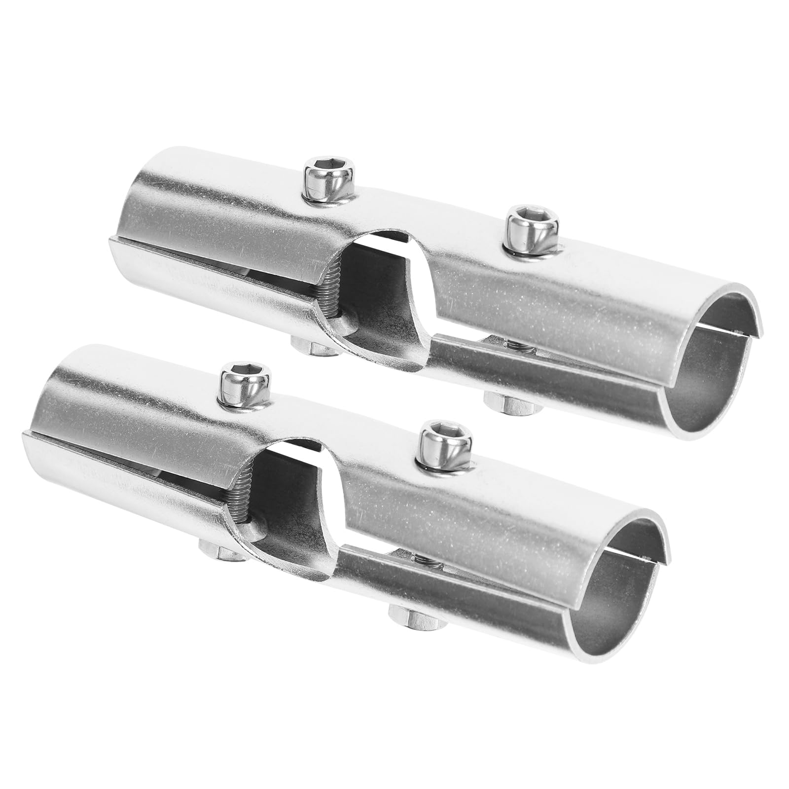 TEHAUX Corner Shelves Corner Shelves Closet Rod Connector Bars, Window Curtain Rod Corner Connector Stainless Steel Closet Pole Pipe End Connectors for Closet (2 Sets,) Display Shelf Display Shelf