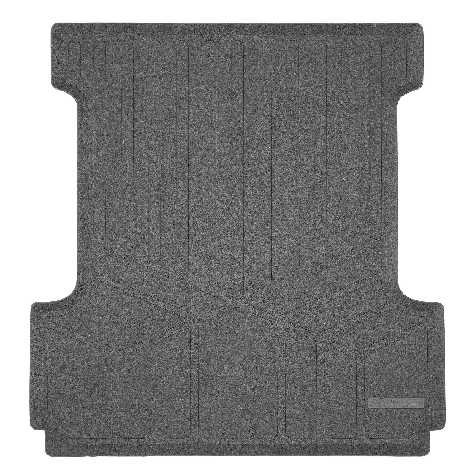 SMARTLINER K0167 Truck Rugged Rubber Bed Liner Mat for 2015-2022 Ford F150 SuperCrew Cab F-150 Black