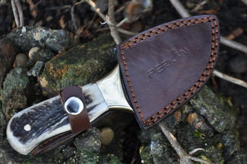 Perkin Knives Damascus Steel Knife - Handmade Damascus Hunting Knife