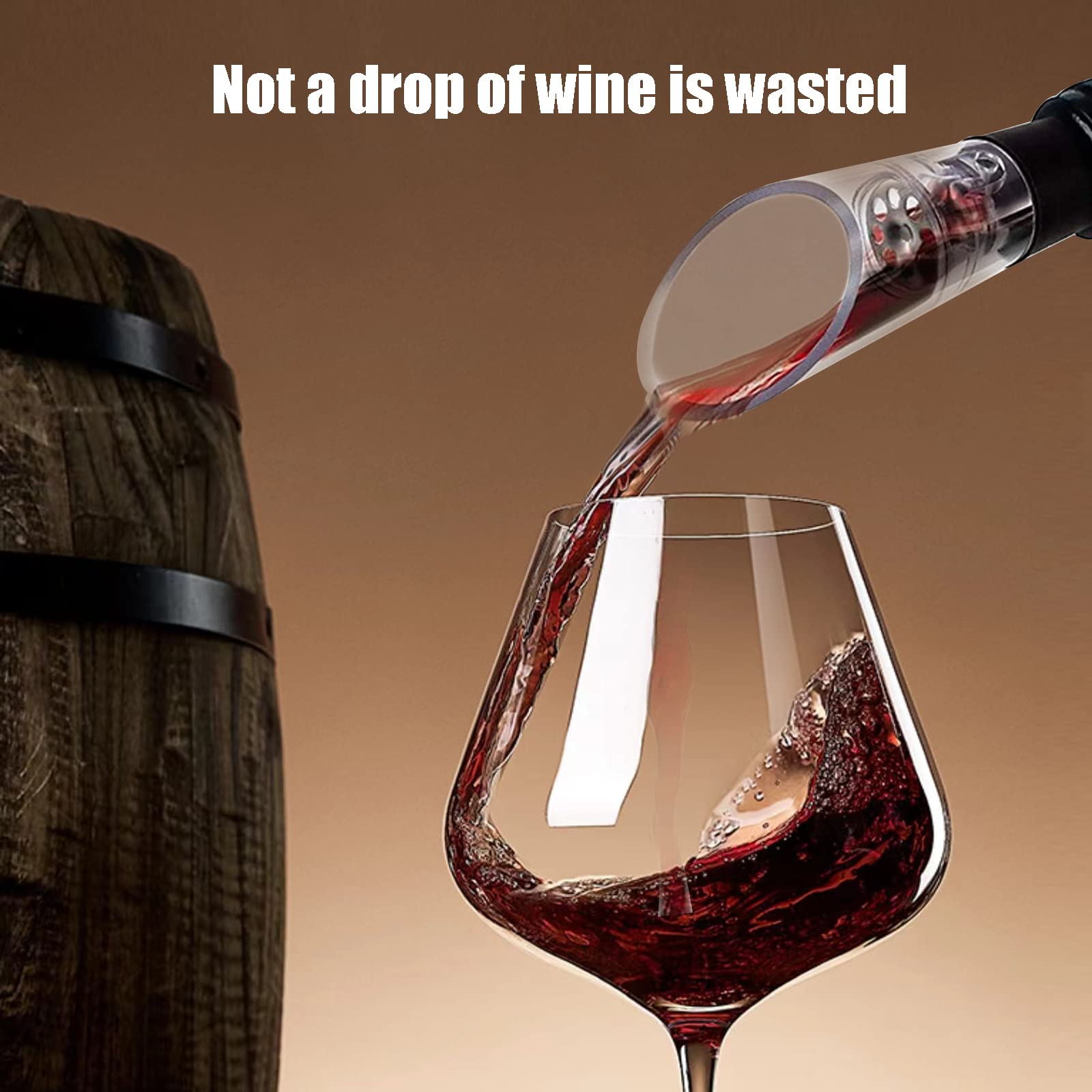 Wine Aerator Pourer, by Glass Aerating, Improved Flavor, Enhanced Bouquet, Rich Finish and Bubbles, for Better Tasting(2 Pack)