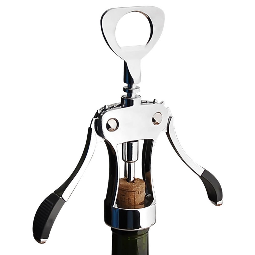 Wing Corkscrew Red Wine Bottle Opener,Zinc Alloy Stainless Steel Multifunction Beer Cap Opener Wine Bottle Stopper Opener