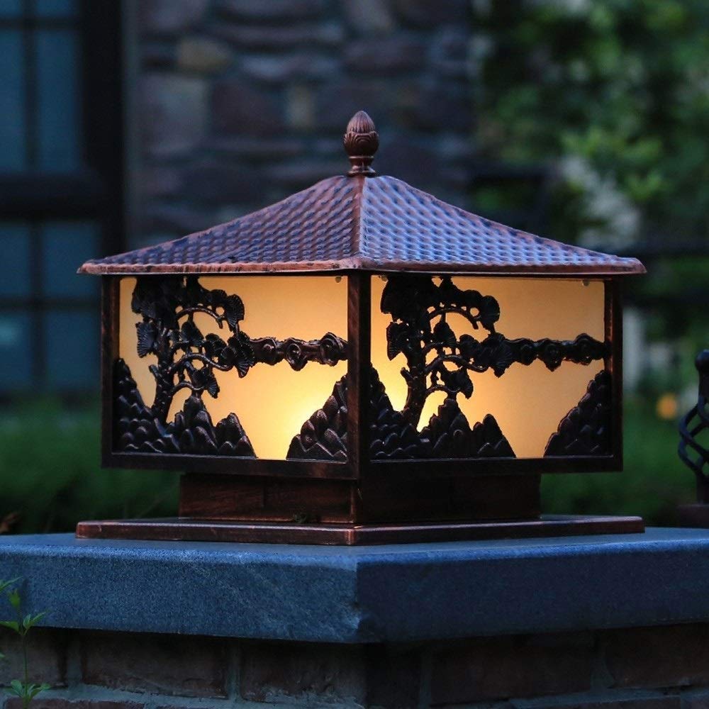 SMLZV Column Headlight Outdoor Light Waterproof Decorative Outside Wall Lamp - for Home Garden Column Cage Path Landscape Grass Street Patio Backyard Villa Decoration
