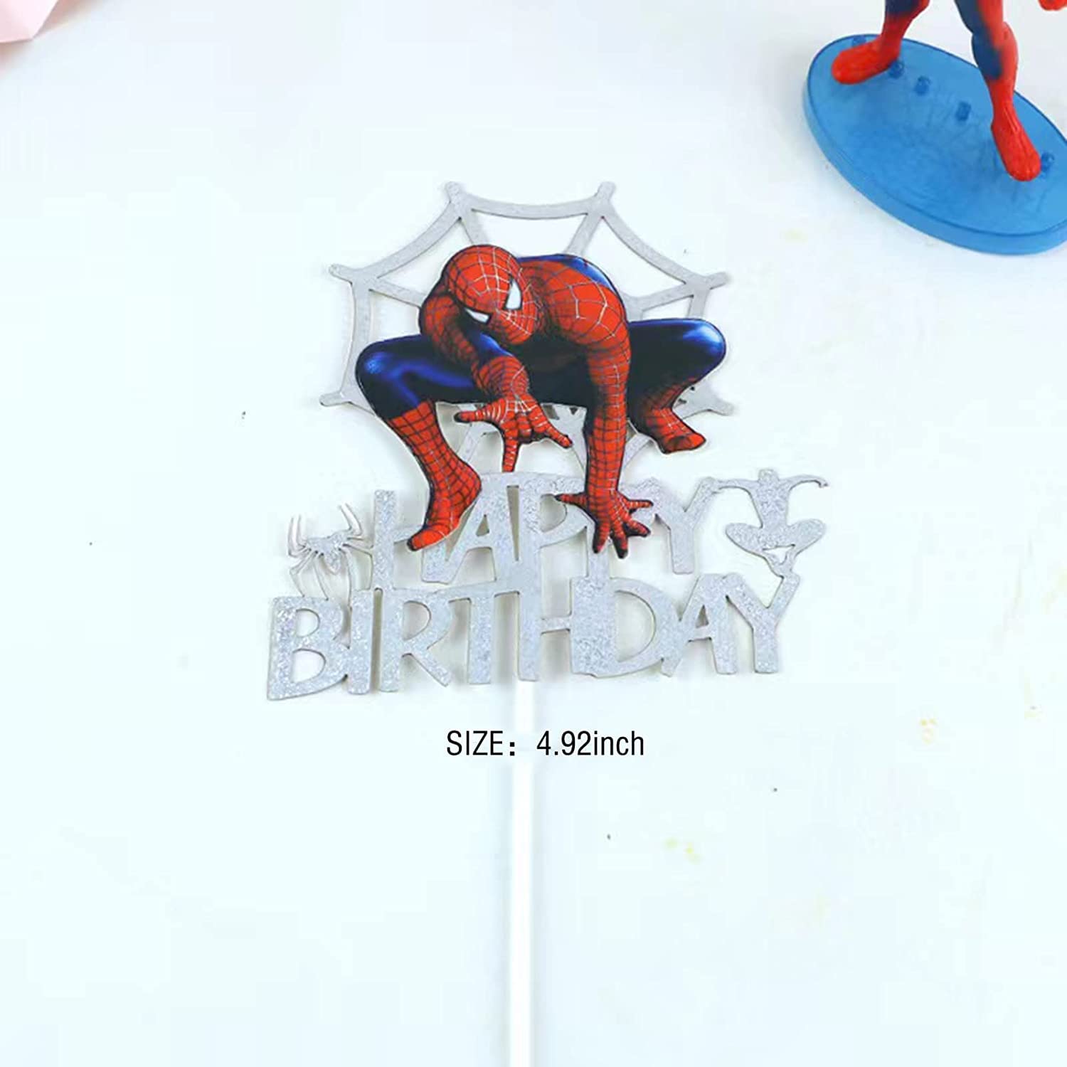 Superhero Cake Toppers for Kids Birthday Superhero Theme Cake Decorations (6PCS)
