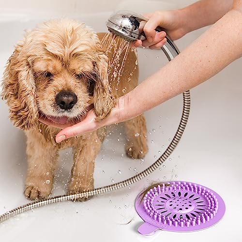 TOLKIUM Vibrant Drain Hair Catcher 5-Pack - Durable Silicone Like Shower Drain Cover Hair Catcher for Bath, Sink, Shower, and Bathtub - Home Essentials Drain Cover to Help Prevent Clogging