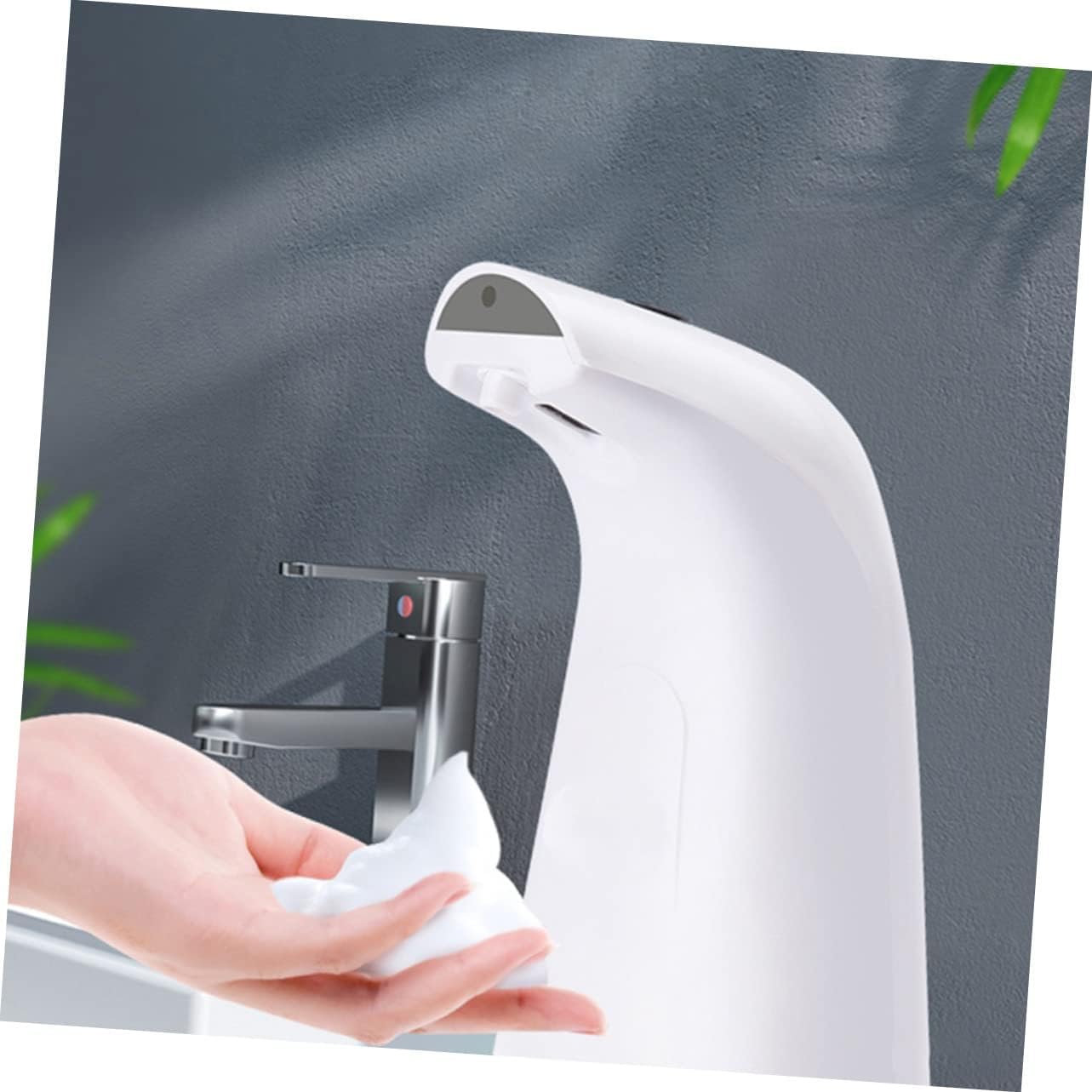 Soap Bottle Dispenser Equipped Dispenser White Liquid Automatic Hotel Free Soap Dish Sensor Container Motion Base Bathroom Wash Hands Foaming Soap Pump Dispenser