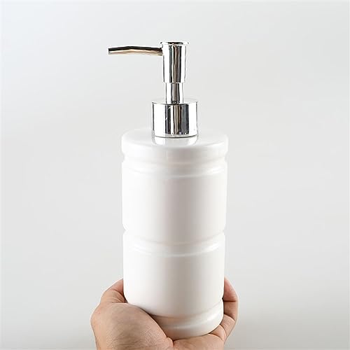 Soap Dispenser Bamboo Shape Soap Dispenser for Bathroom Kitchen Office White Soap Pump Ceramic Soap Bottle for Lotion Dish Soap Shampoo (500ml/16.90oz) Soap Pump Bottles