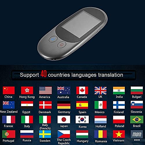 SXNBH Smart Voice Translator Device 40 Languages 2.4 Inch Touchscreen Rechargeable F1A with Camera (Color : D)