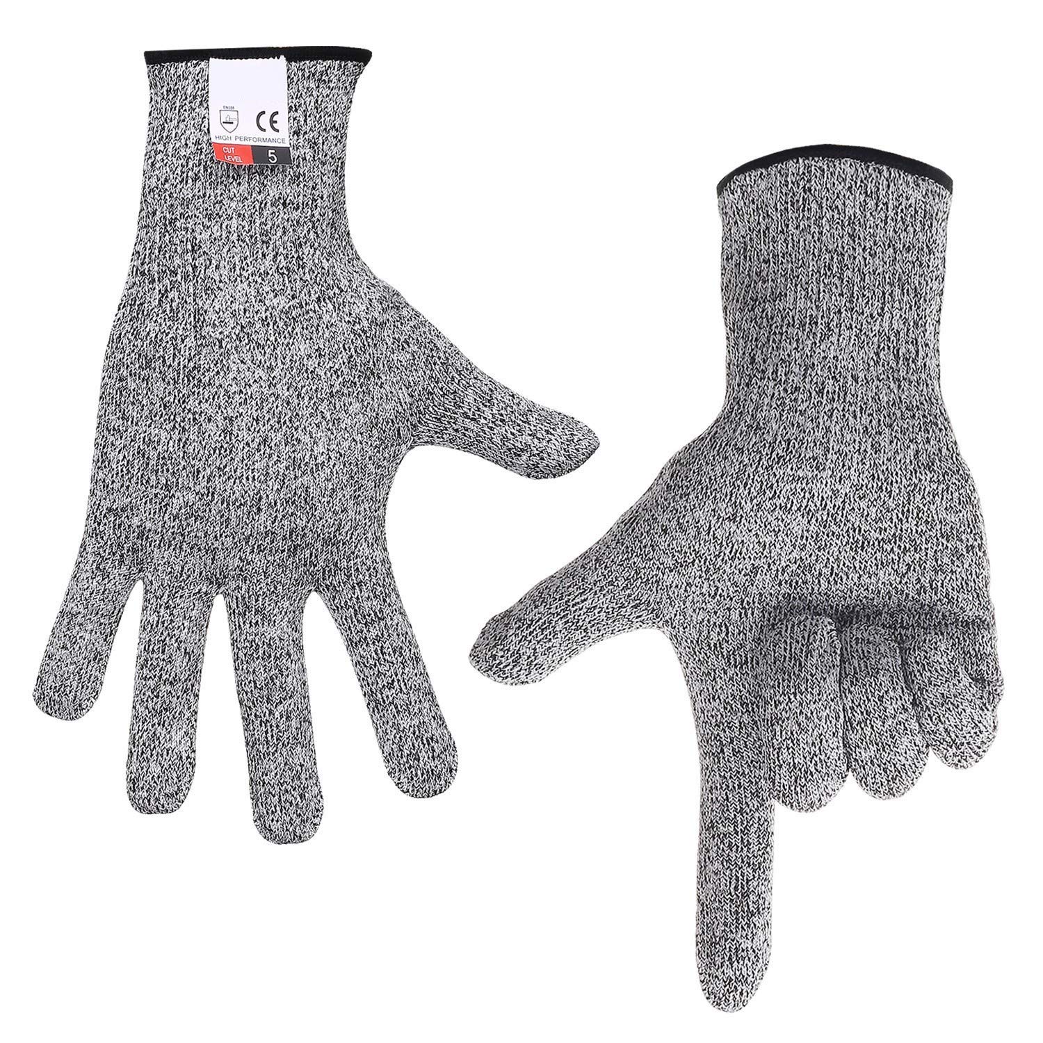 SZYIKUER Cut Resistant Gloves Food Grade Level 5 Hand Protection,Kitchen Cut Gloves (Medium(palm Diameter 3.35-3.75inch))