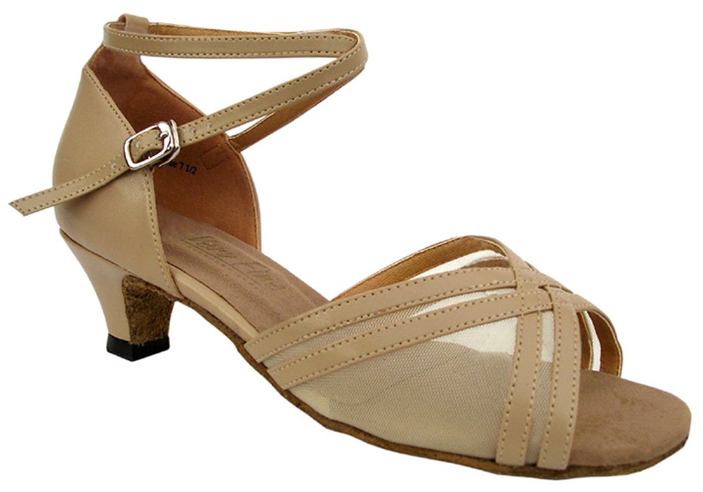 Very Fine Shoes Latin, Rhythm & Salsa 5017 Ballroom Shoes 1.3" Heel Tan Leather