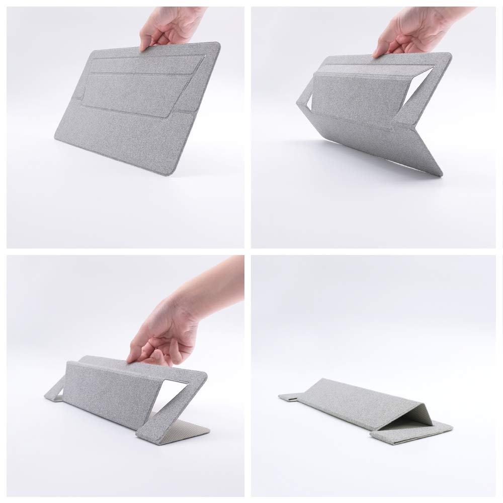 SenseAGE Flat Foldable Laptop Stand, Invisible Lightweight Laptop Stand, Anti-Slide and Portable Notebook Stand, Compatible with MacBook Air/MacBook Pro, Tablets and Laptops up to 15.4β, Denim Grey