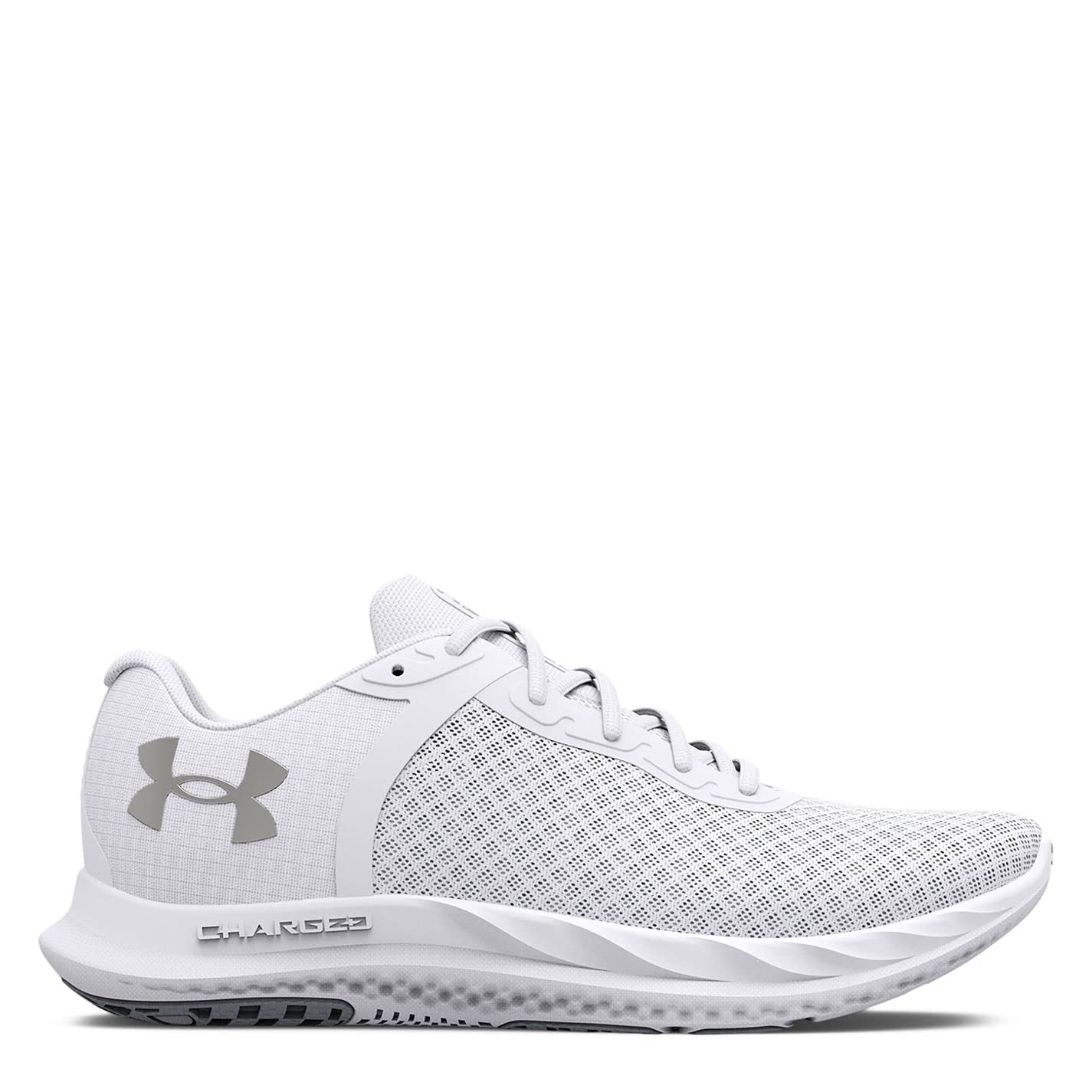 Under Armour Women's Charged Breeze, (100) White/White/Metallic Silver, 8, US