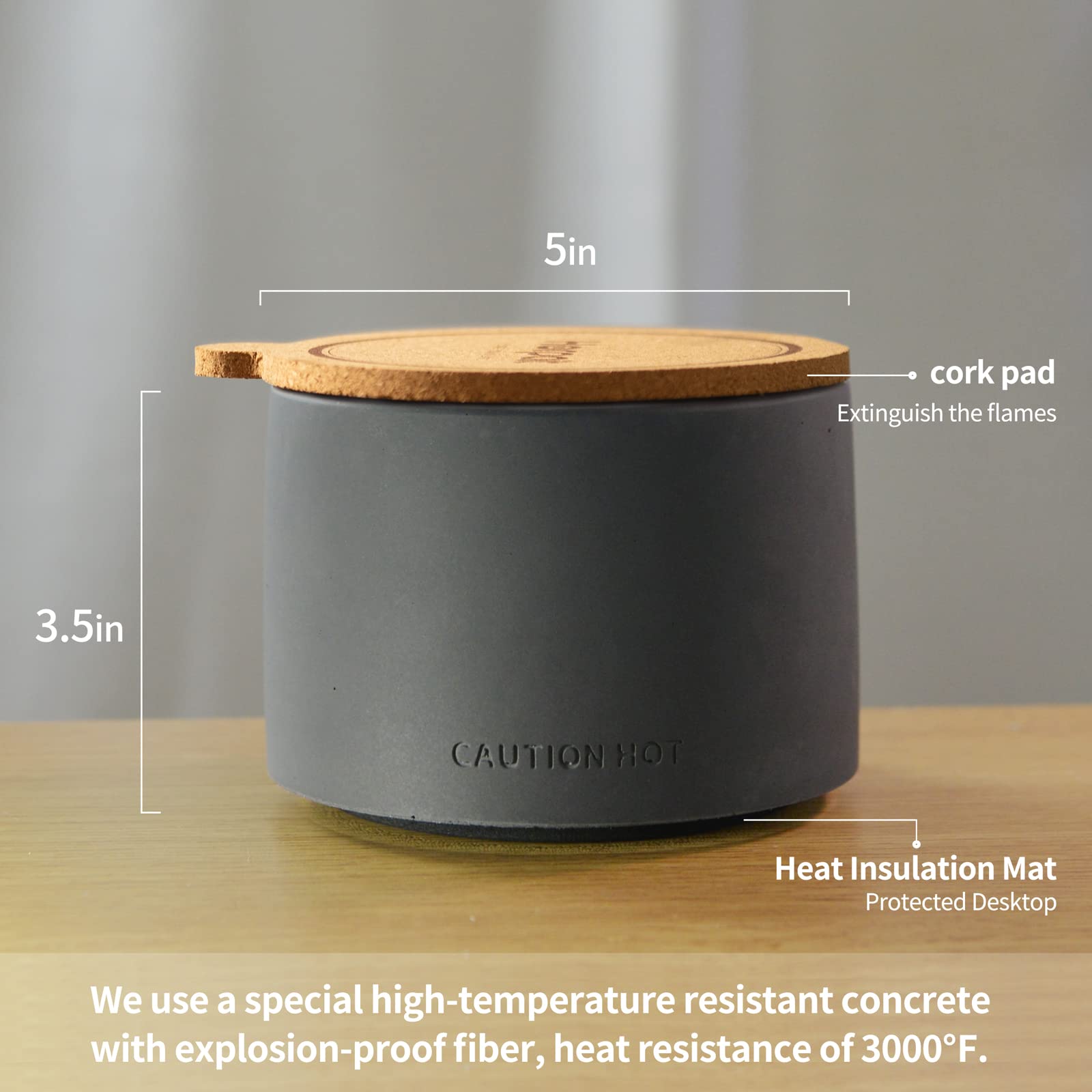 Tabletop Fire Pit,Mini Personal Fireplace,Table top Fireplace,Portable Ethanol Fireplace, Smores Maker,Rubbing Alcohol Concrete Fire Bowl Pot for Indoor and Outdoor use