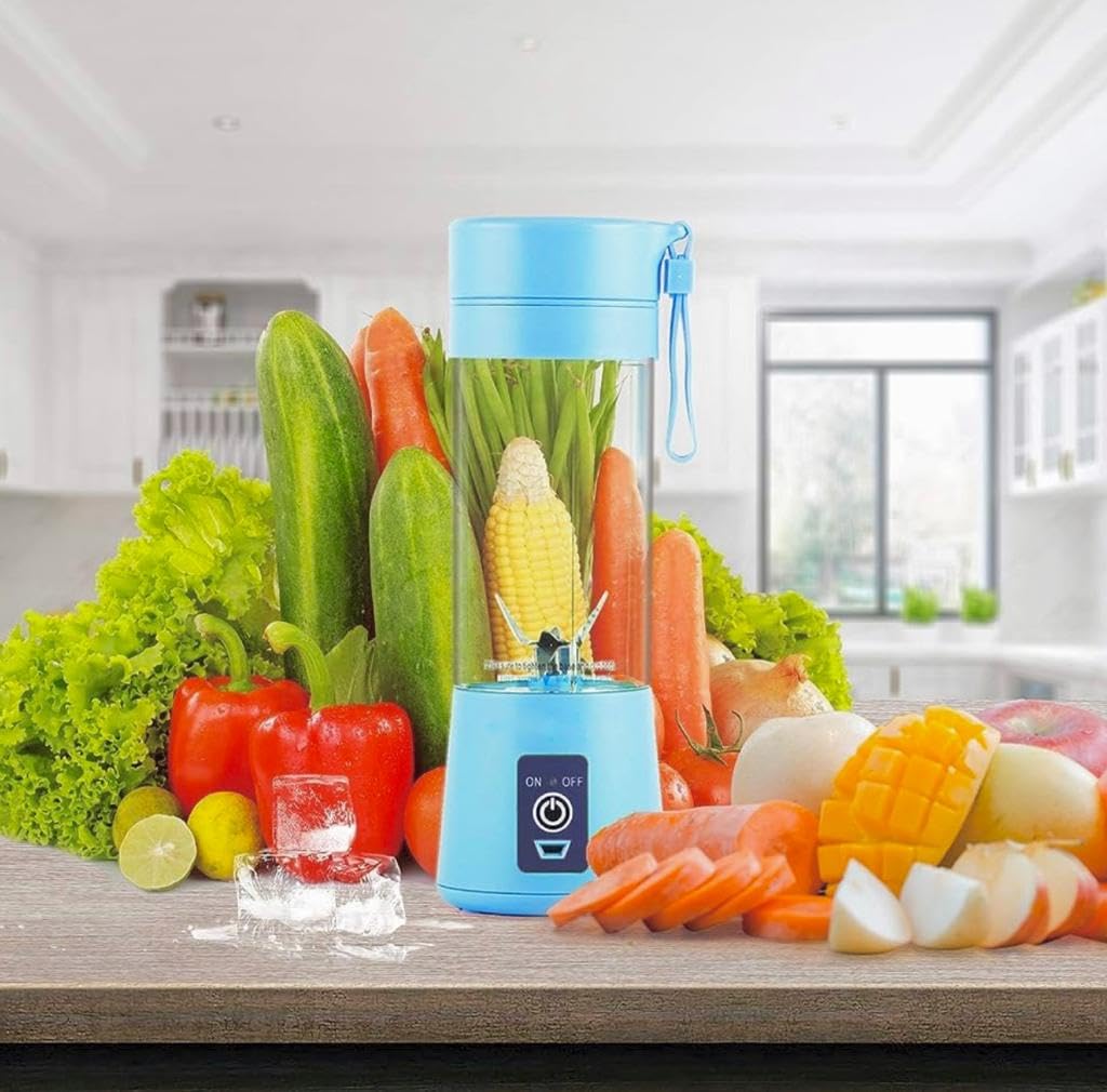 Portable Blender, USB Rechargeable Personal Fruit Blender, Mini Smoothie Blender (BLUE)