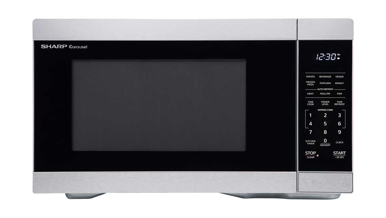 SHARP ZSMC1162HS Oven with Removable 12.4" Carousel Turntable, Orville Redenbacher's Certified, Cubic Feet, 1000 Watt Countertop Microwave, 1.1 CuFt, Stainless Steel