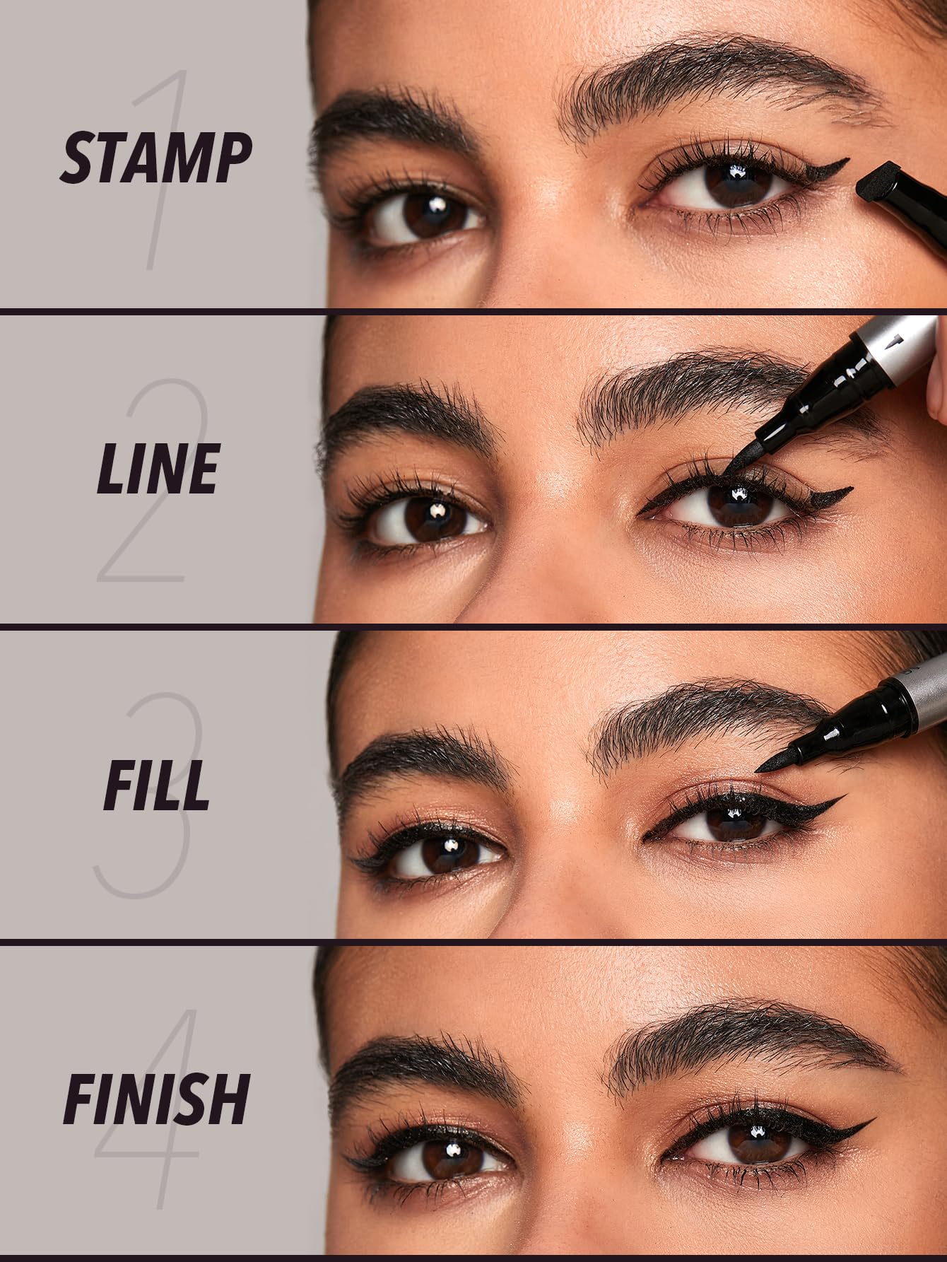 SHEGLAM Black Liquid Eyeliner Pen with Wing Stamp Long Lasting Waterproof Eye Liner Makeup
