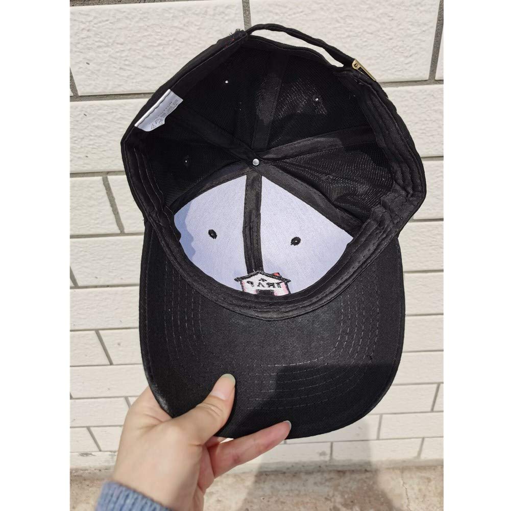 SHENGQXGLL Trap House Baseball Cap Embroidery Trap Music 2 Album Rap Dad Hat Hip Hop Hat Snapback Cap (Black)