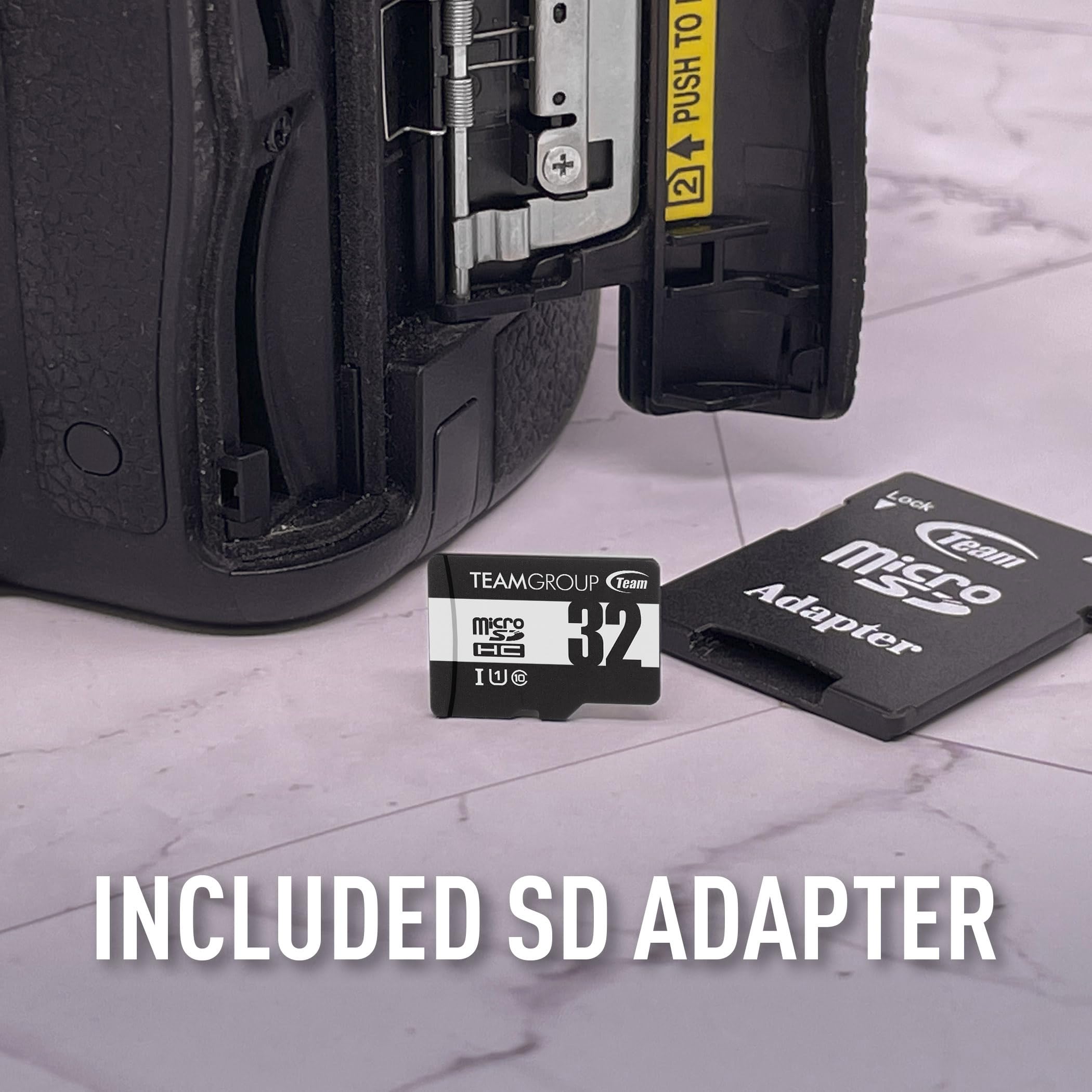 TEAMGROUP Micro 32GB x 10 Pack UHS-I U1 Class 10 SDHC SDXC Read Speed up to 100MB/s High Speed Flash Meomry Card with Adapter for Camera, Surveillance, Full HD Shooting TUSDH32GCL10U66