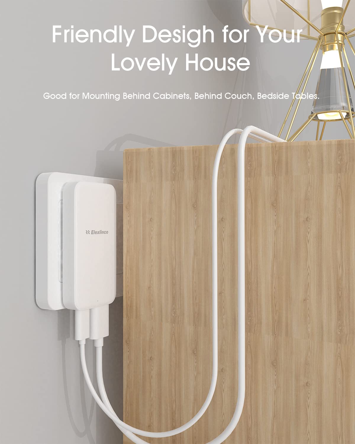 USB Wall Charger, USB C Fast Charger, Elexlinco Dual USB Wall Charger with Apple 20W Charge and QC 3.0 18W USB-A,USB C Wall Adapter for Apple 14 13 12 11, Samsung, Foldable Plug Charger