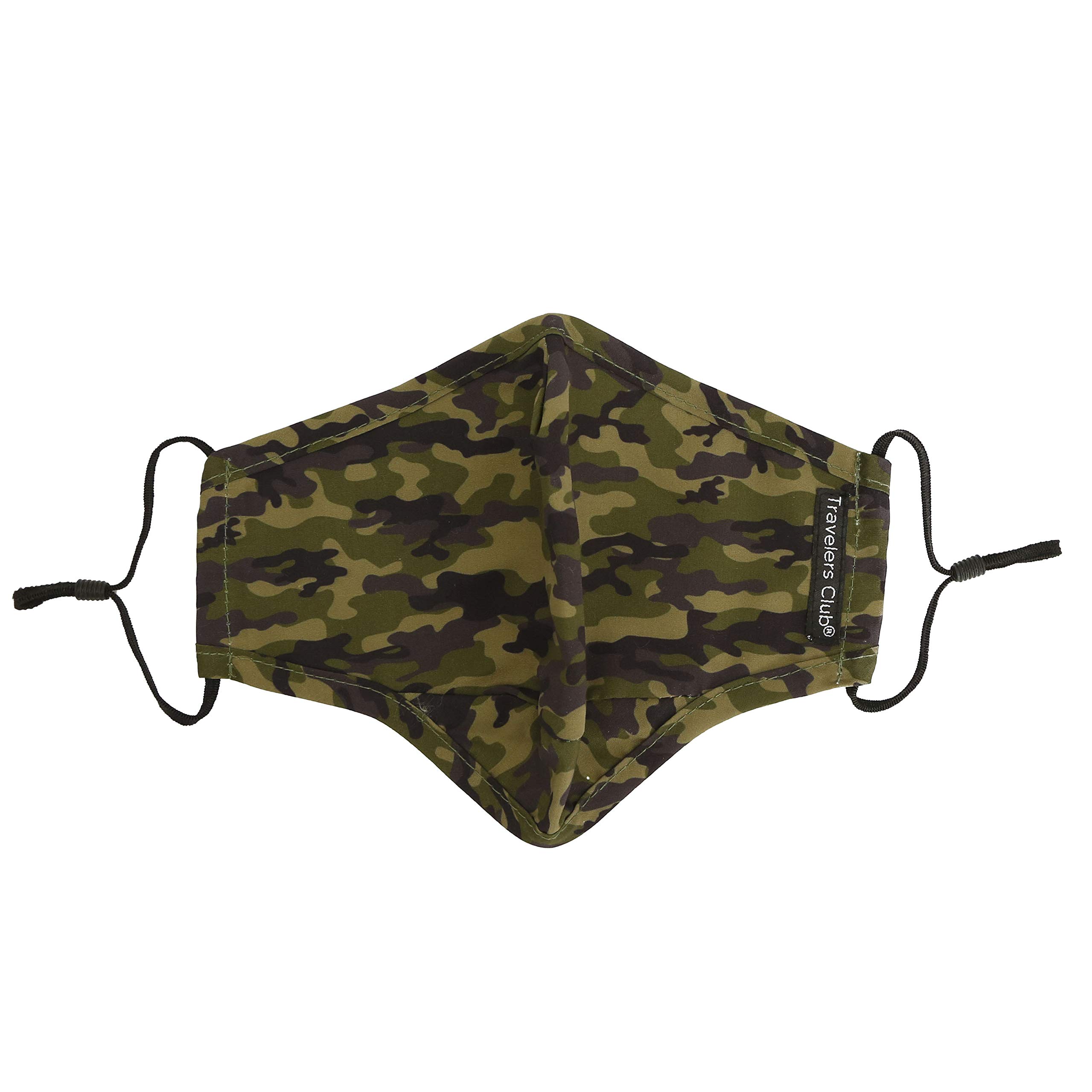 Travelers Club 2 Face Mask Plus 4 Air Filters, Camo, 6 Piece Set