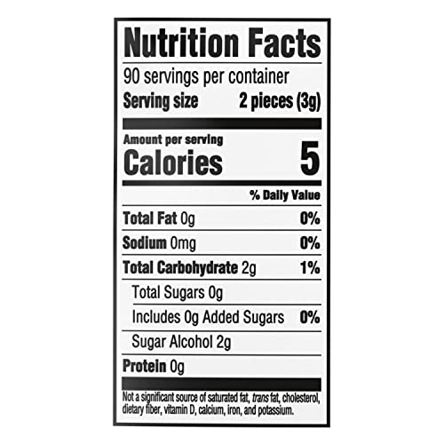 Trident White Sugar Free Gum, Peppermint, 180 Count (Packaging May Vary)