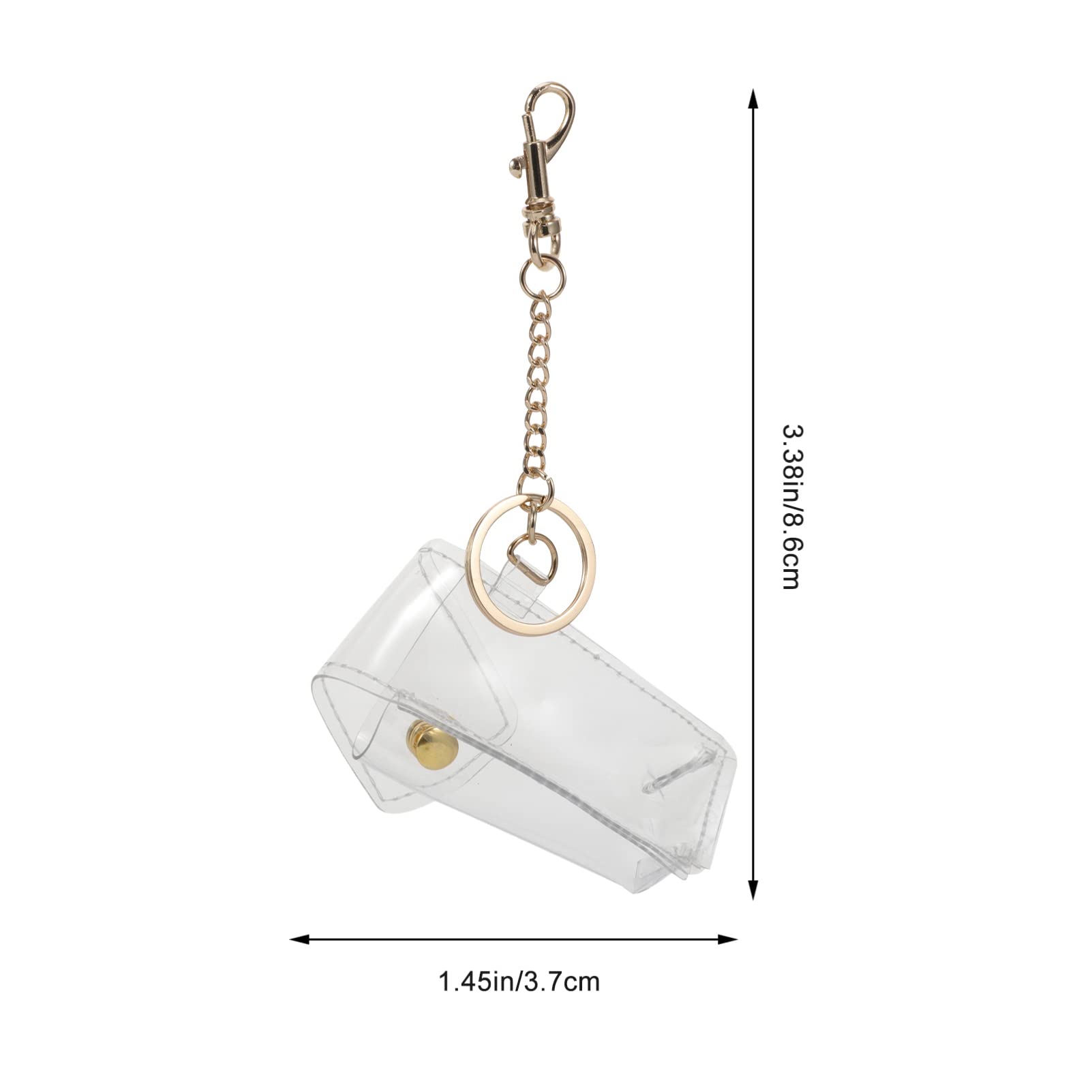 VALICLUD Clear Lipstick Keychain 2 pack keychain holder lip balm keychain holder keychain cap Keychain Clear