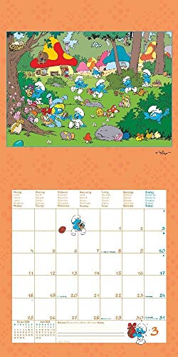 The Smurfs 2024 - Brochure Calendar 30 x 30 cm (30 x 60 cm Open) - Calendar with Space for Notes - Picture Calendar - Wall Planner - Children's Calendar