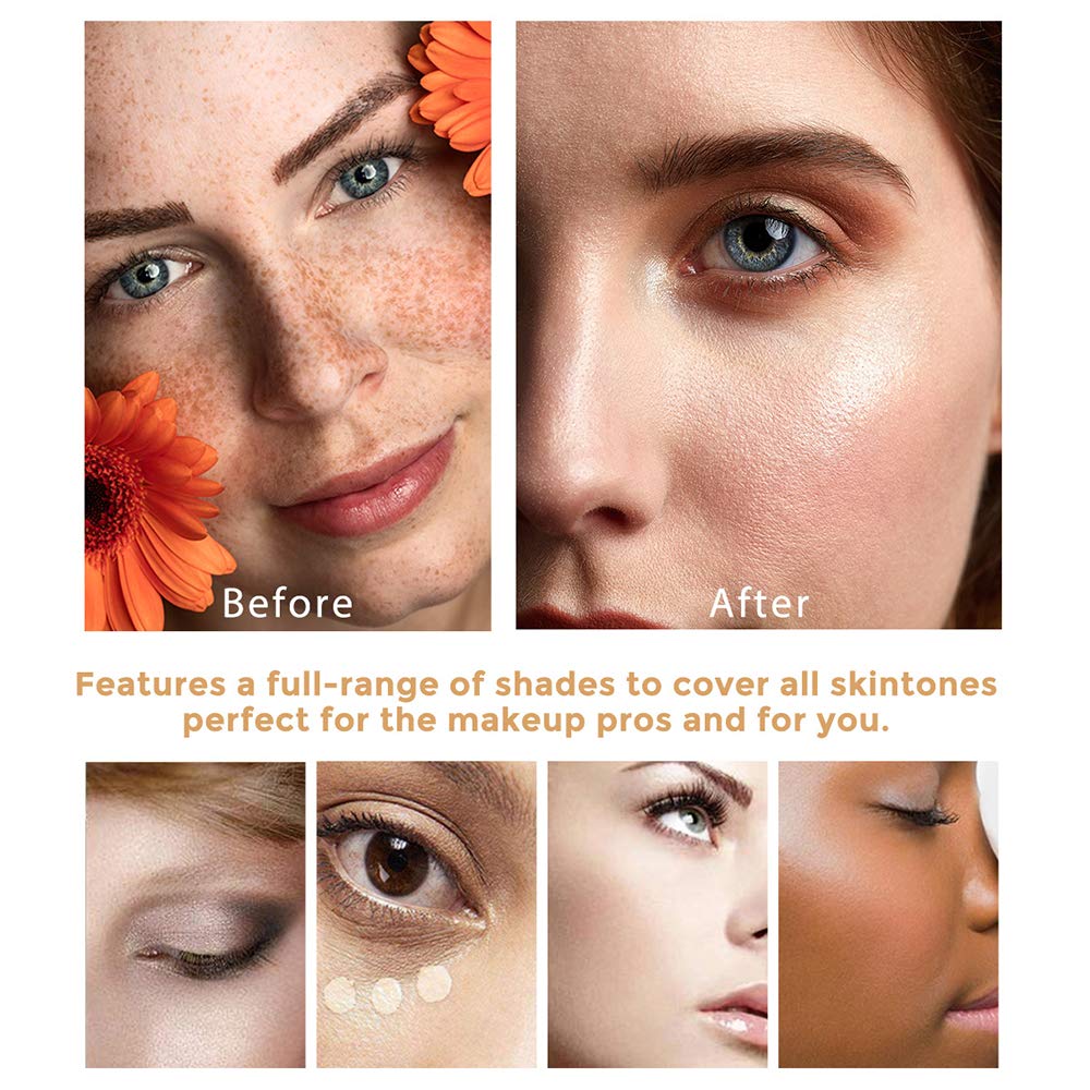 TLM Colour Changing Foundation, Flawless Color Changing Foundation Makeup Base Moisturizing Liquid Foundation for Women Girls SPF15, Sunscreen, Non-greasy, Non-marking, Long lasting(2Pack)