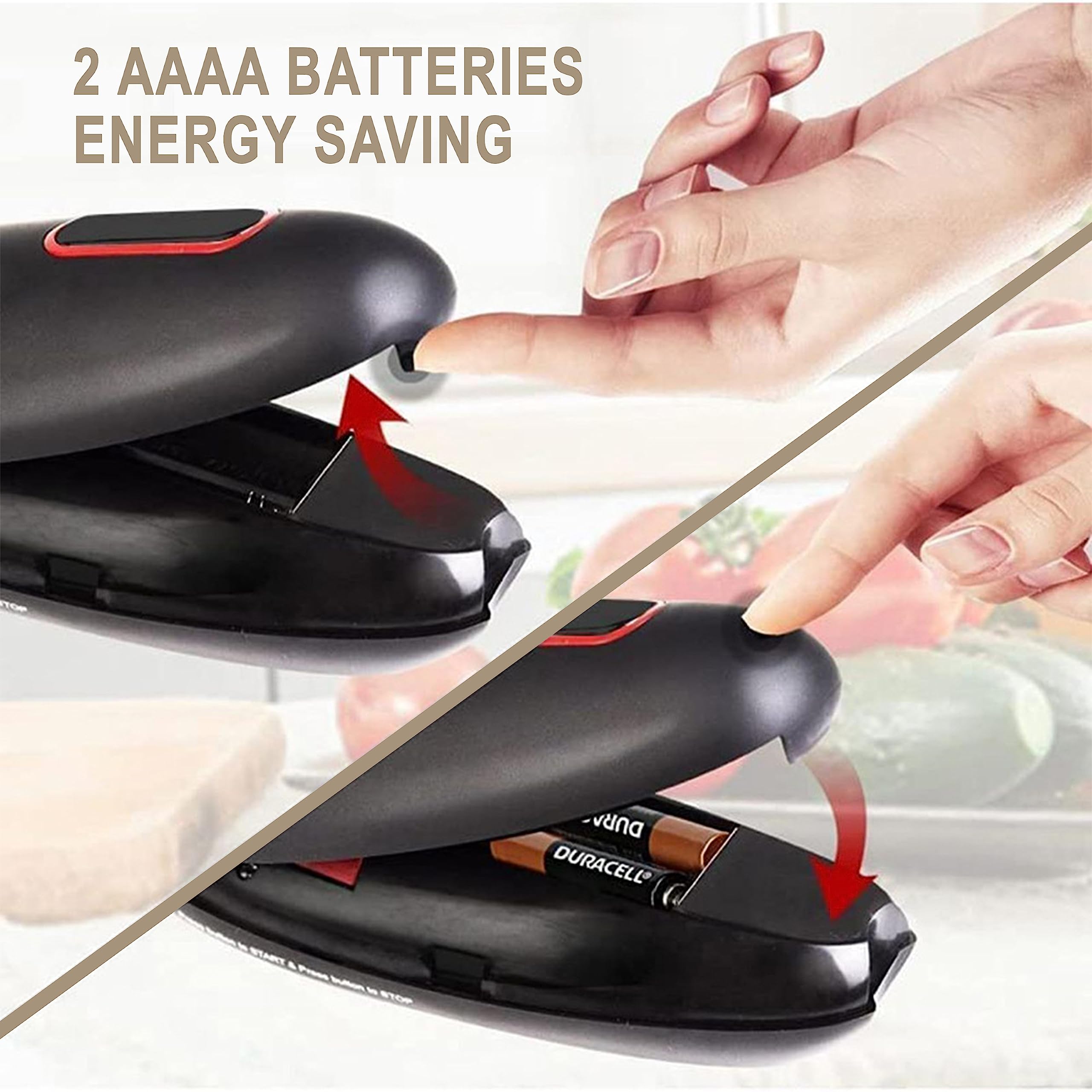 QCKJ Can Opener Electric, One Touch Automatic Can Opener with Smooth Edge, Battery Operated, Kitchen Gifts for Cooks, Housewives, Seniors and Arthritis