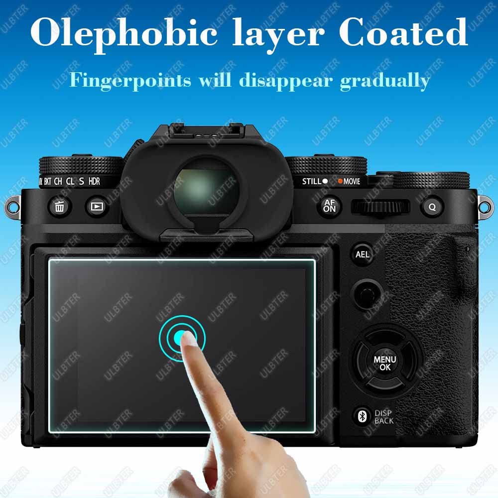 ULBTER X-T5 Screen Protector for Fujifilm X-T5 Fuji XT5 Camera & Hot Shoe Cover, 0.3mm 9H Hardness Tempered Glass Saver Anti-Scrach Anti-Fingerprint Anti-Bubble [3Pack]