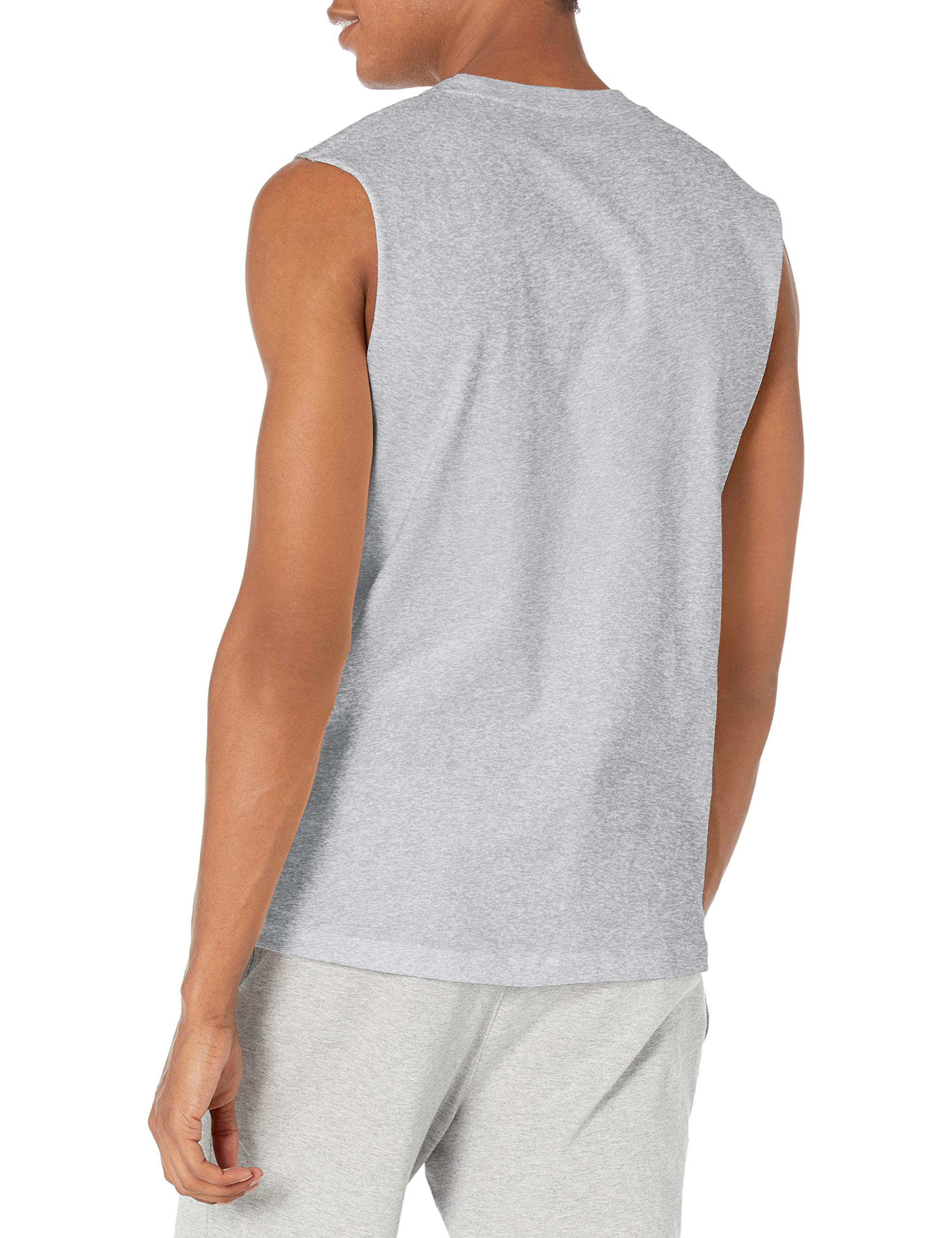 Russell Athletic Men's Soft 100% Cotton Midweight Sleeveless Muscle T-Shirt, Oxford, Small
