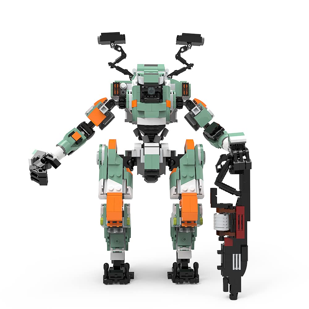 Pioneer Titan Building Model Kit, Fall Popular Mech Game Console Game Mech Toy Action Figure, Compatible with Lego Bricks (1057 Pieces)