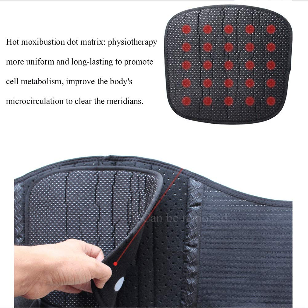 TANGIST Back Support Belt,Lower Back Brace Massage Self-heating Magnetic Therapy Belt For Pain Relief And Injury For Men Women (Size : XL 49.2")