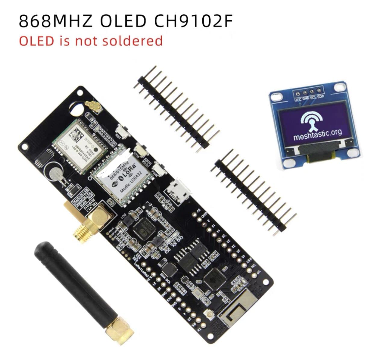 XFCZMG Meshtastic V1.1 ESP32 LoRa 868Mhz Wireless Module WiFi GPS NEO-6M with OLED Display for Arduino