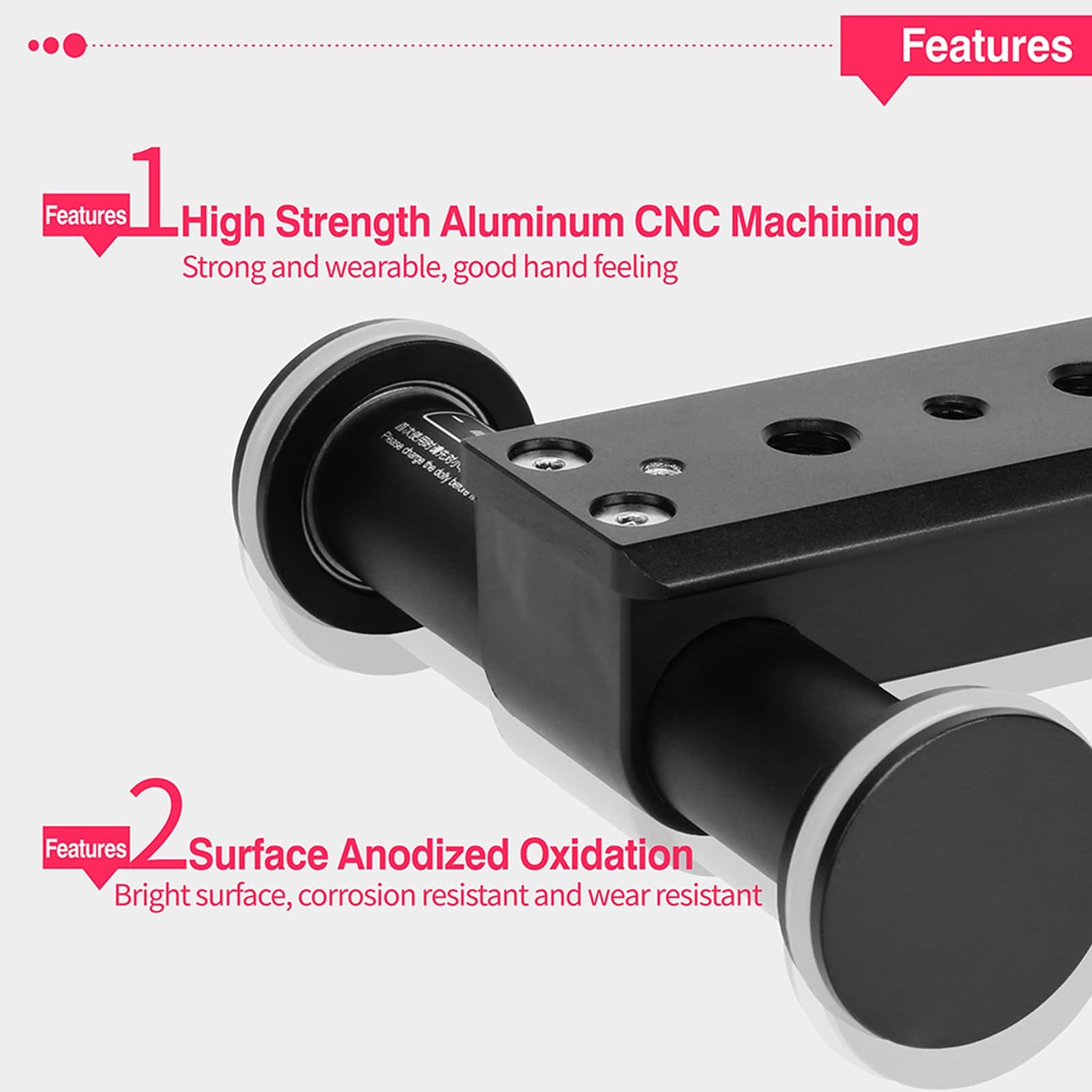 Suerthy Camera Slider, Panoramic Camera Electric Car, with Remote Control, All Aluminum Alloy Material, Cameras and cellphones can be Used Mute Pulley