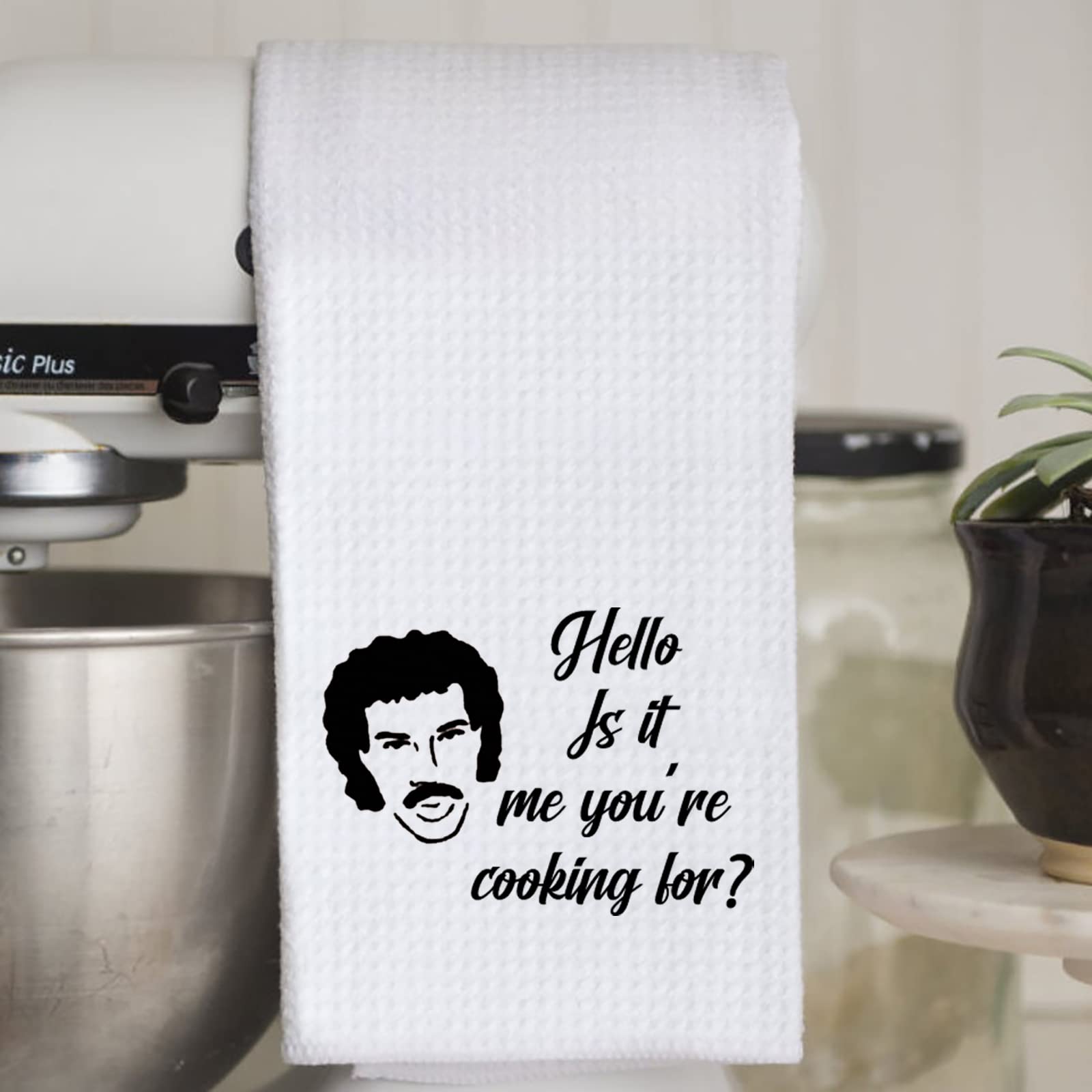 WCGXKO Hello is It Me You're Cooking for Printed Funny Kitchen Towel Dish Towel (You're Cooking for Towel)