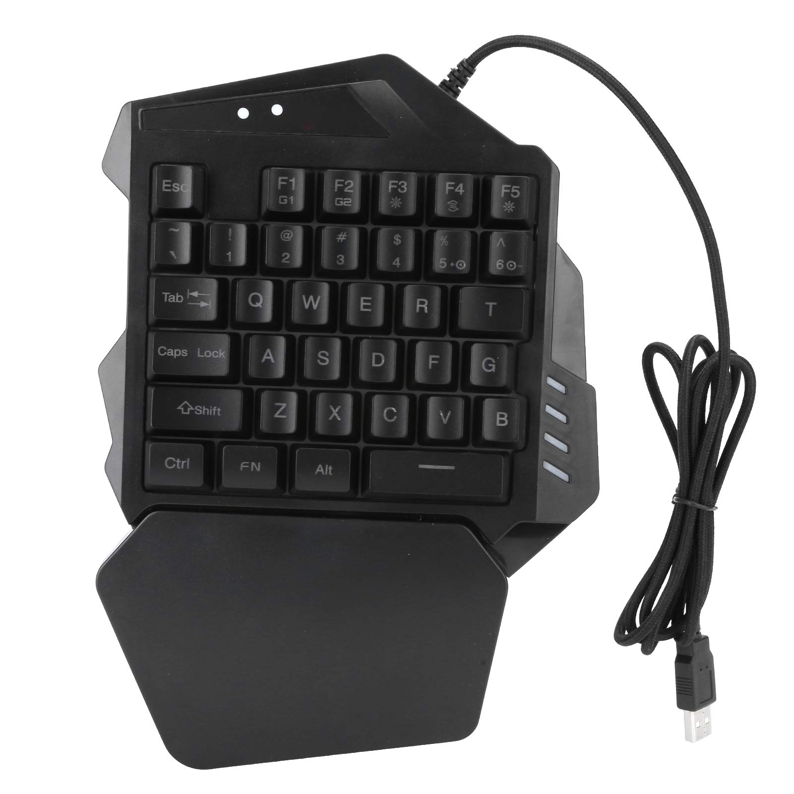 One Handed Mechanical Gaming Keyboard, OneHanded Small Gaming Ergonomic Keyboard BuiltIn Converter RGB Keyboard for Game